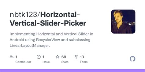 Github Nbtk123 Horizontal Vertical Slider Picker Implementing Horizontal And Vertical Slider