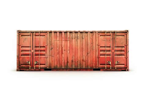 Rusted Red Container In Horizontal Position Premium Ai Generated Image