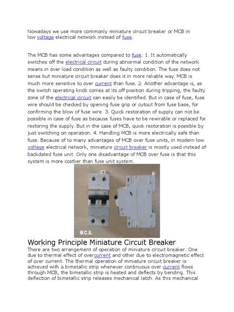 Mcb Pdf Fuse Electrical Switch