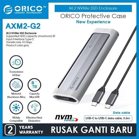Jual Orico Axm G Ssd Enclosure M Nvme External Case Type C M Pcie Di Seller Intact Official