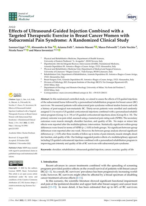 Pdf Effects Of Ultrasound Guided Injection Combined With A Targeted
