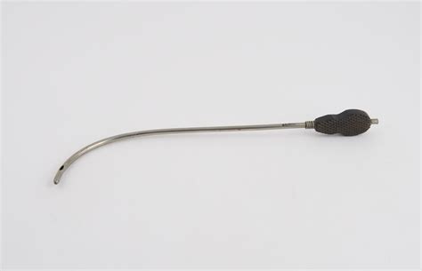 Brodies Metal Catheter With Proximal Curve And Chequered Handle