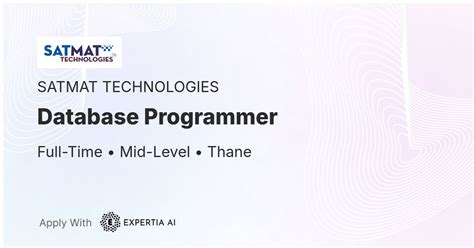 Database Programmer Job Thane Mid Level