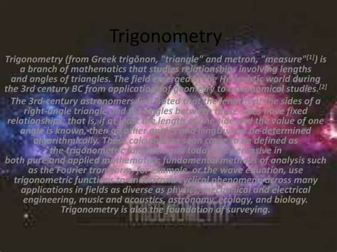 Class 10 Trigonometry Presentation Pptx