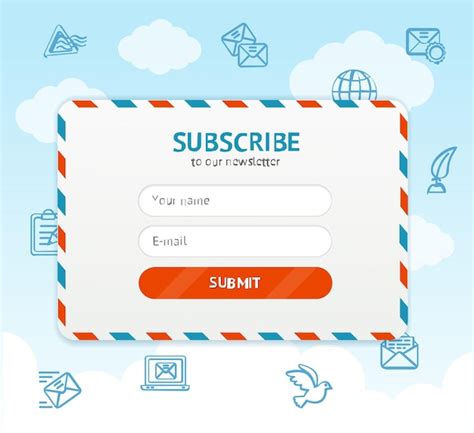 Premium Vector Email Subscribe Form Vector