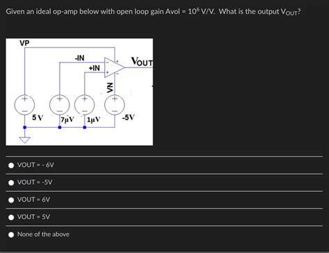 Solved Given An Ideal Op Below With Open Loop Gain Avol Chegg
