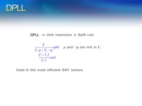 ppt introduction to sat predicate logic and dpll solving lecture 1 powerpoint presentation