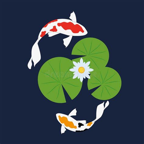 Lily Pad Pattern Wallpaper Free Space For Text Background Stock Illustration Illustration