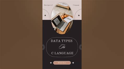 Data Types In C Language With Example Program Youtube