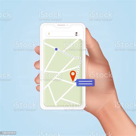앱 전송 추적을 통해 휴대 전화를 들고 손 응용 프로그램에 벡터 현대 3d 창조적 인 정보 그래픽 디자인 개념에 대한 스톡 벡터 아트 및 기타 이미지 Istock