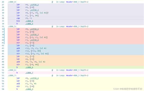 Armv7汇编代码实现冒泡排序（多重循环汇编程序） 加反汇编代码分析arm实现冒泡排序 Csdn博客