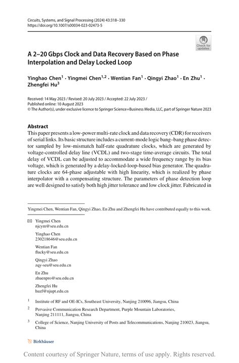 A 220 Gbps Clock And Data Recovery Based On Phase Interpolation And Delay Locked Loop