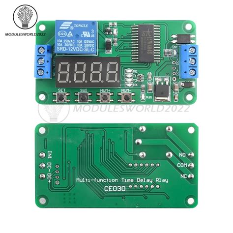 5 12v 24v Plc Relay Multifunction Self Lock Cycle Timer Module Delay Time Switch 13 19