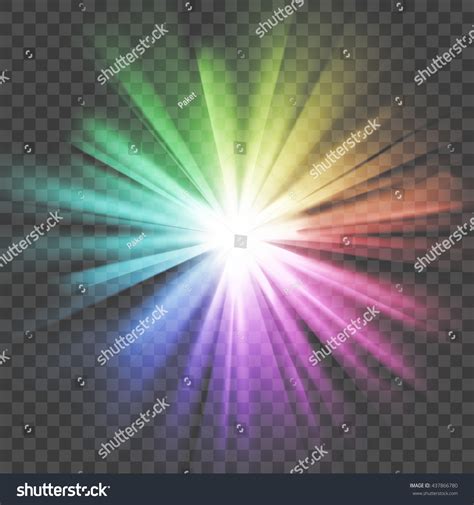 Colorful Glowing Light Bright Shining Star Stock Vector Royalty Free