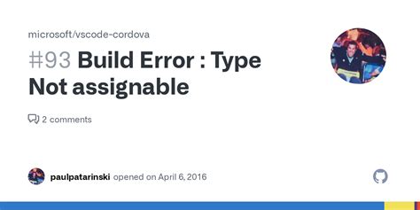 Build Error Type Not Assignable Issue Microsoft Vscode Cordova Github
