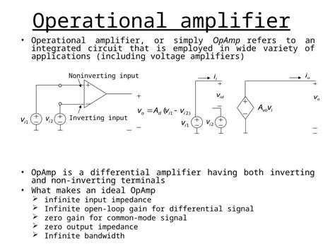 Ppt Operational Amplifier Operational Amplifier Or Simply Opamp Refers To An Integrated