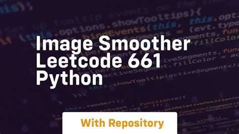 Image Smoother Leetcode 661 Python Youtube