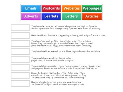 Different Types Of Text Presentational Features Match Up