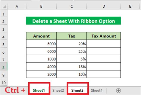 How To Delete A Sheet In Excel