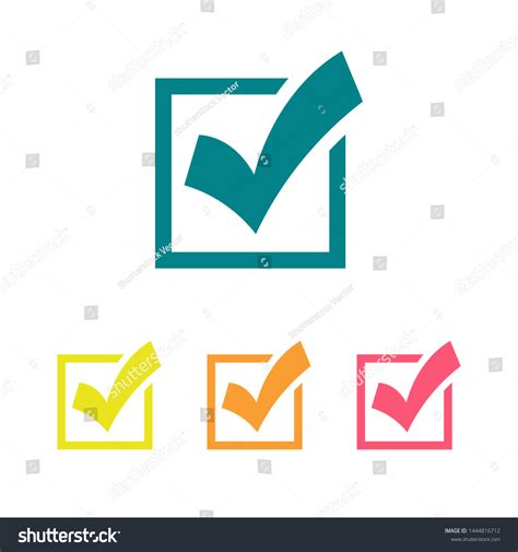 Check Mark Isolated Icon Checklist Button 스톡 벡터 로열티 프리 1444816712