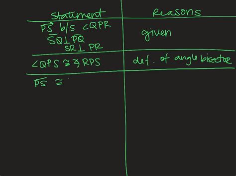 Solved Write A Two Column Proof Of The Angle Bisector Theorem Given