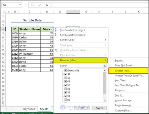How To Select Specific Data In Excel 6 Easy Methods