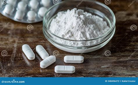 Magnesium Hydroxide White Solid Laxative And Antacid Also Called Milk Of Magnesia Royalty Free