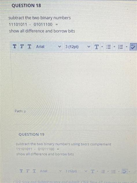 solved question 18 subtract the two binary numbers 11101011