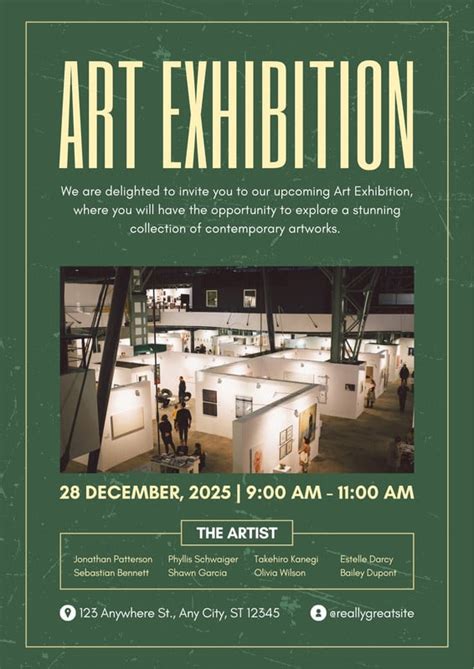 Page 2 Free Printable Art Exhibition Poster Templates Canva
