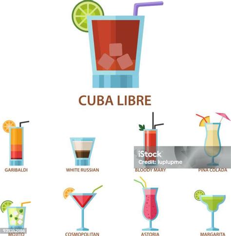 알콜 칵테일 과일 차가운 음료 열 대 다국적 신선도 수집 및 파티 알코올 달콤한 데 킬 라 벡터 일러스트 레이 션의 설정 감귤류 과일에 대한 스톡 벡터 아트 및 기타 이미지