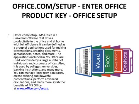 PPT OFFICE COM SETUP ENTER OFFICE PRODUCT KEY OFFICE SETUP PowerPoint Presentation ID