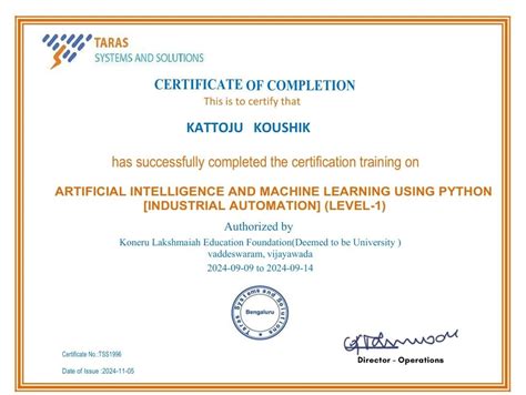 Artificialintelligence Machinelearning Python Industrialautomation