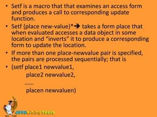 LISP Control Structures In Lisp PPTX