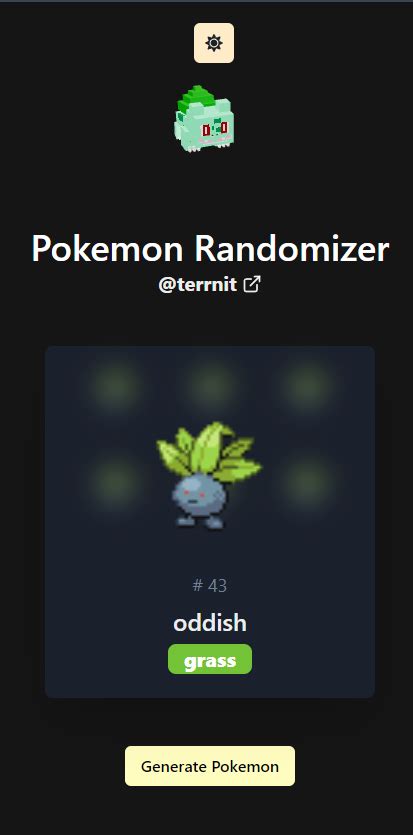 Github Terrnit React Chakra Pokemon Randomizer