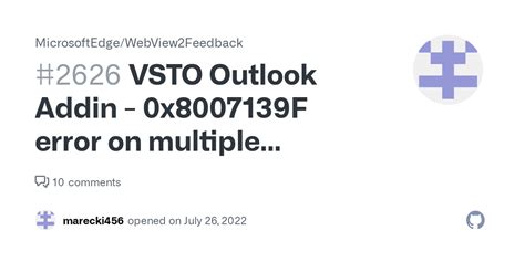Vsto Outlook Addin 0x8007139f Error On Multiple Webview2 Instances