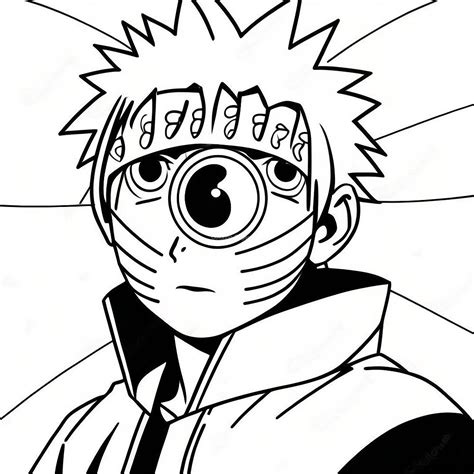 Obito With Sharingan Coloring Page Coloring