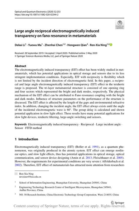 Large Angle Reciprocal Electromagnetically Induced Transparency On Fano Resonance In Metamaterials