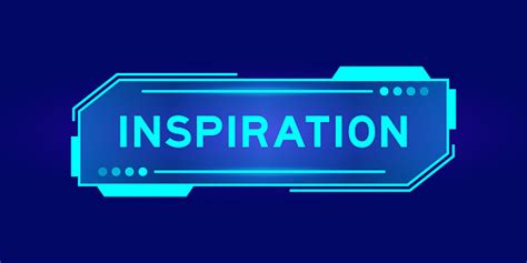 파란색 배경의 사용자 인터페이스 화면에 단어 영감이 있는 미래의 Hud 배너 가능한에 대한 스톡 벡터 아트 및 기타 이미지 가능한 개념 그래픽 사용자 인터페이스