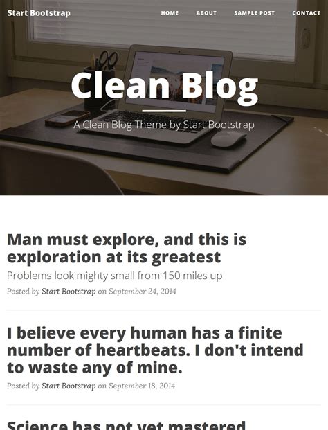 Bootstrap Template Blog Post Fix