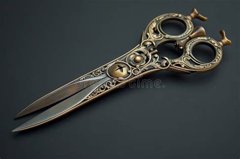 A Pair Of Scissors Sitting On Top Of A Table In A Well Lit Room Art Nouveau Inspired Surgical