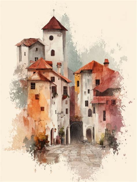 European Village Structure Stock Illustrations 1 922 European Village