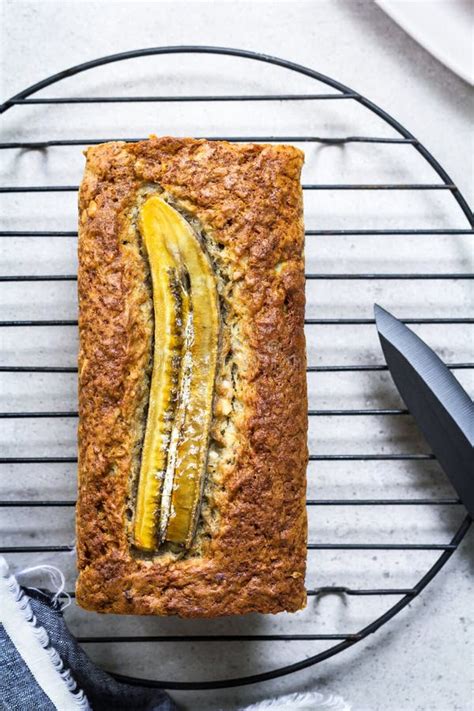 Banana And Nut Bread Loaf Stock Image Image Of Healthy 112003043