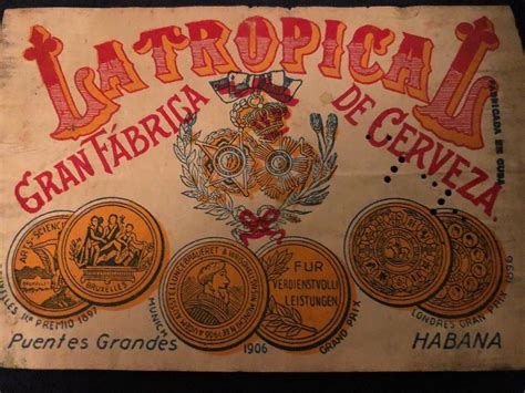 1920s La Tropical Beer Label From Cerveza Habana Cuba 2003874769
