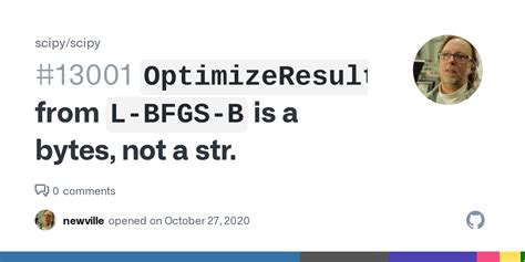 `optimizeresult message` from `l bfgs b` is a bytes not a str · issue
