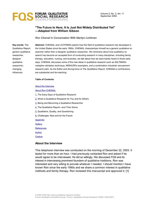 Pdf Ron Chenail The Future Is Here It Is Just Not Widely