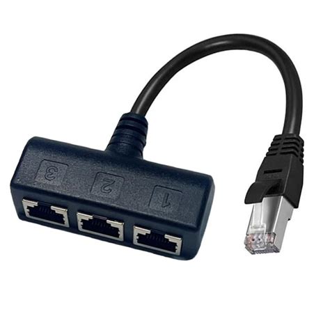 Upgraderj45 Ethernet Splitter Cable Rj45 1 Male To 3 Female Network