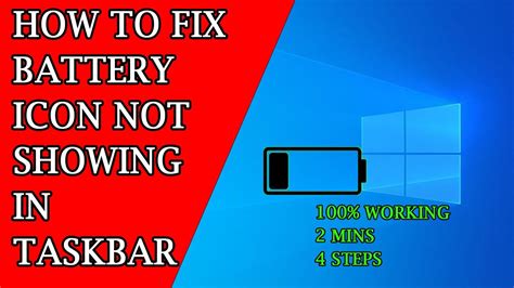 How To Fix Battery Icon Not Showing In Taskbar At Jasper Saranealis Blog