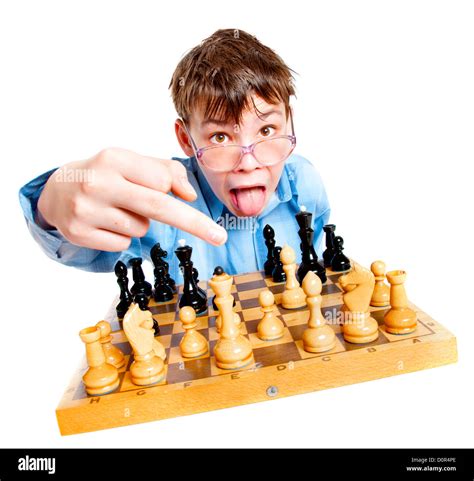 Nerd Play Chess Stock Photo Alamy