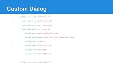 Android Dialogs Tutorial Ppt