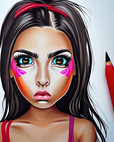 Beautiful Latina Girl With Loud And Striking Facial Expression